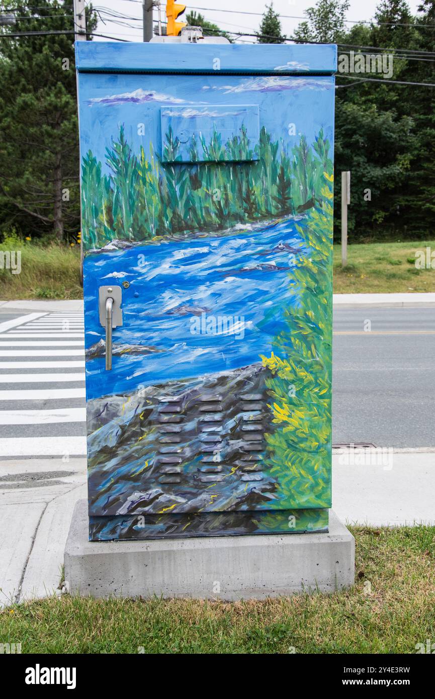 Manuels River mural on electrical traffic control box in Conception Bay ...