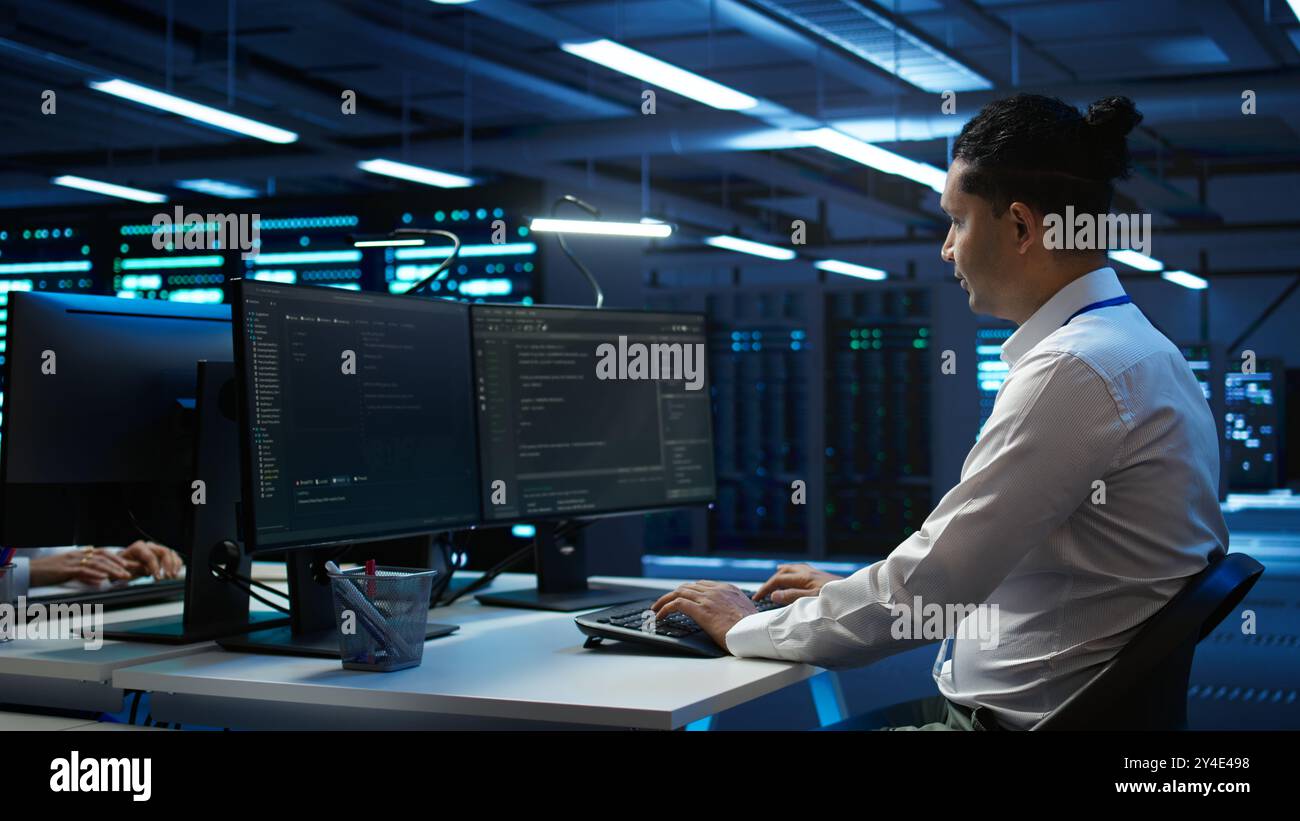 Portrait joyous server hub technician hi-res stock photography and ...