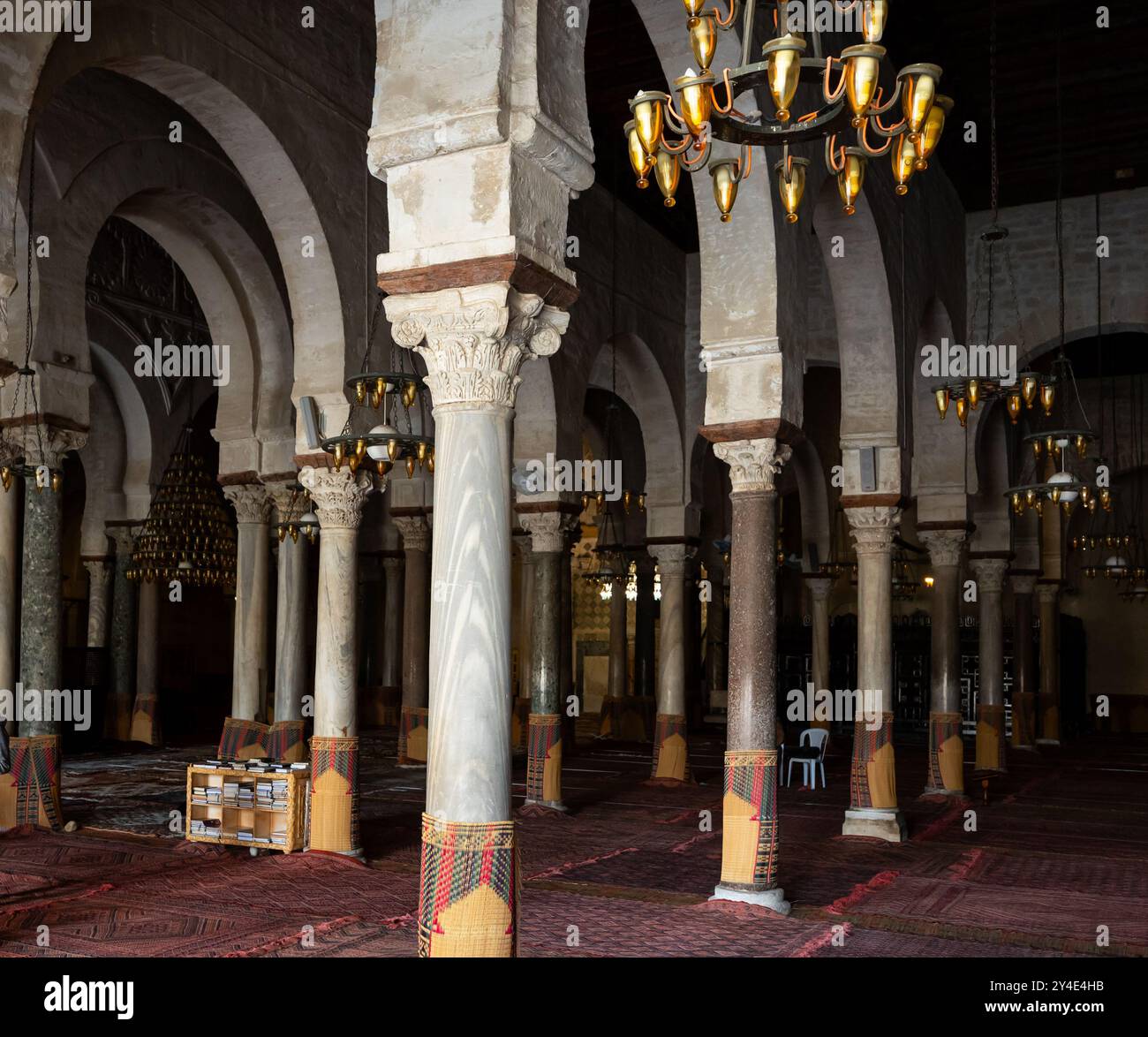 Interior of Great Mosque of Kairouan (Uqba Mosque Stock Photo - Alamy