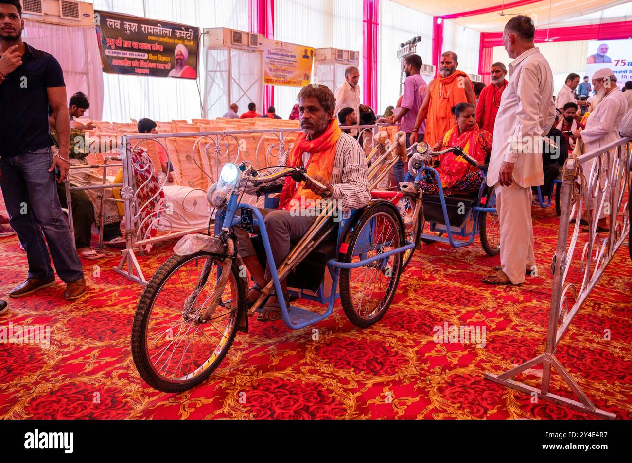 A disabled man rides his new Battery Operated Handicapped Tricycle ...