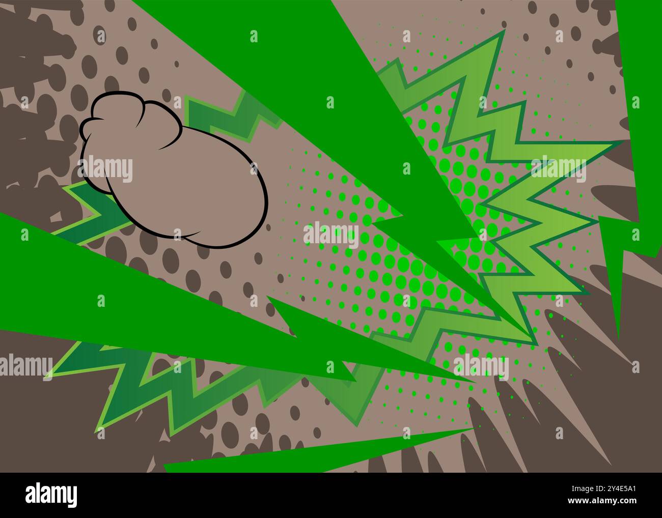 Cartoon Green and Gray background, comic book backdrop. Retro vector ...