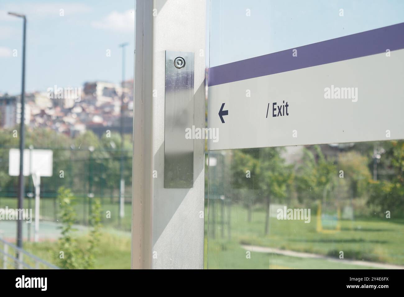 Modern Bus Stop Signage with Clear Directions for Easy Navigation in ...