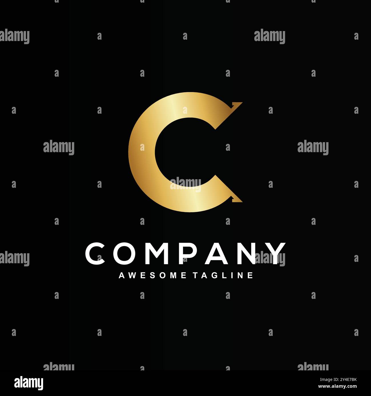 Letter c elegant logo Stock Vector Images - Alamy