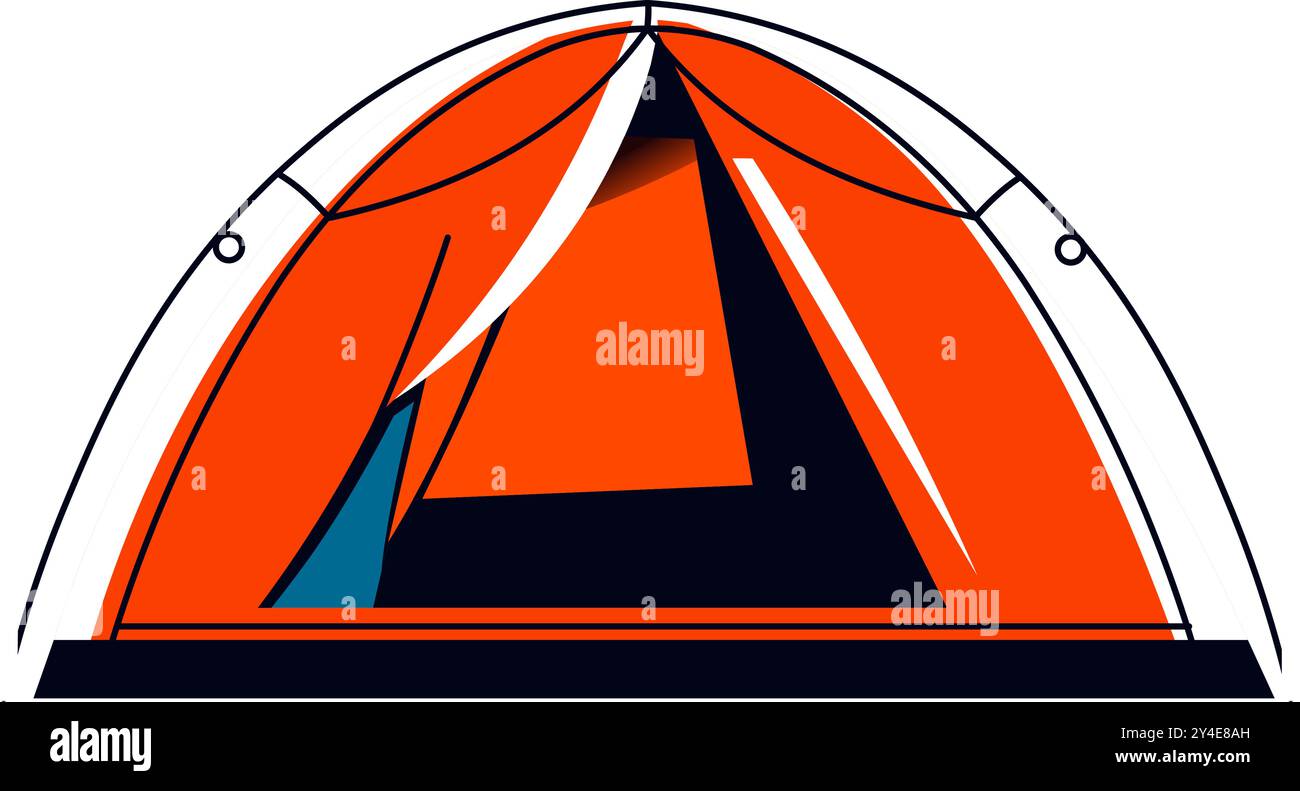 Modern camping tent in Stock Vector Images - Alamy