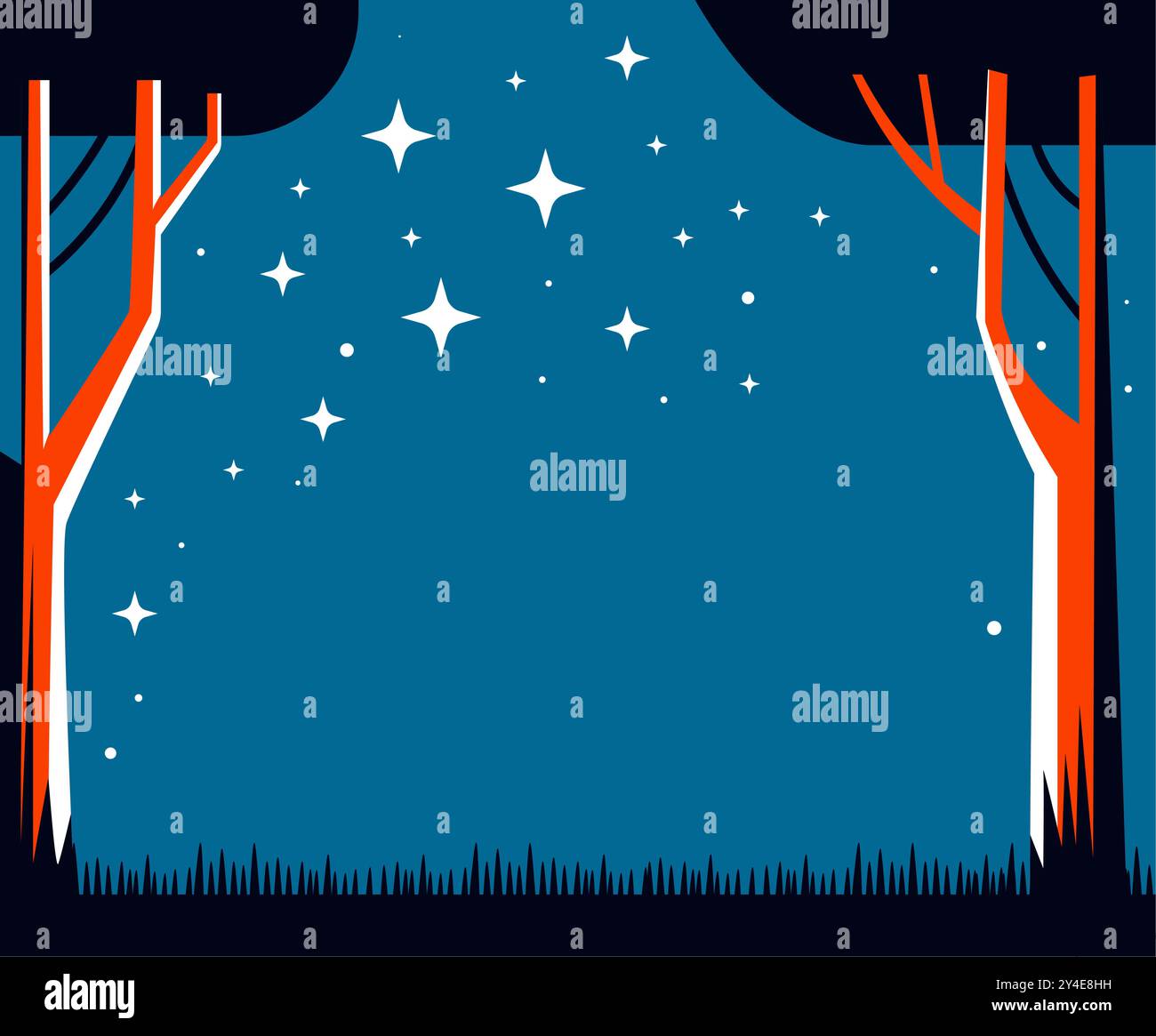 Dark starry night sky stars Stock Vector Images - Alamy