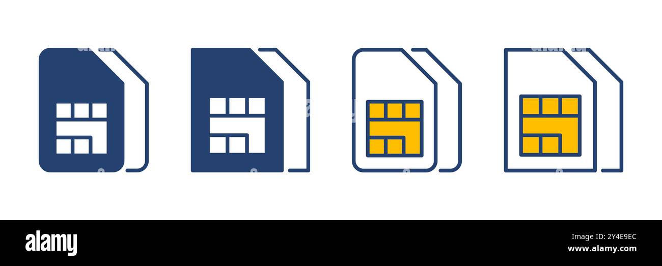 Sim card icon vector. dual sim card icon vector Stock Vector Image ...