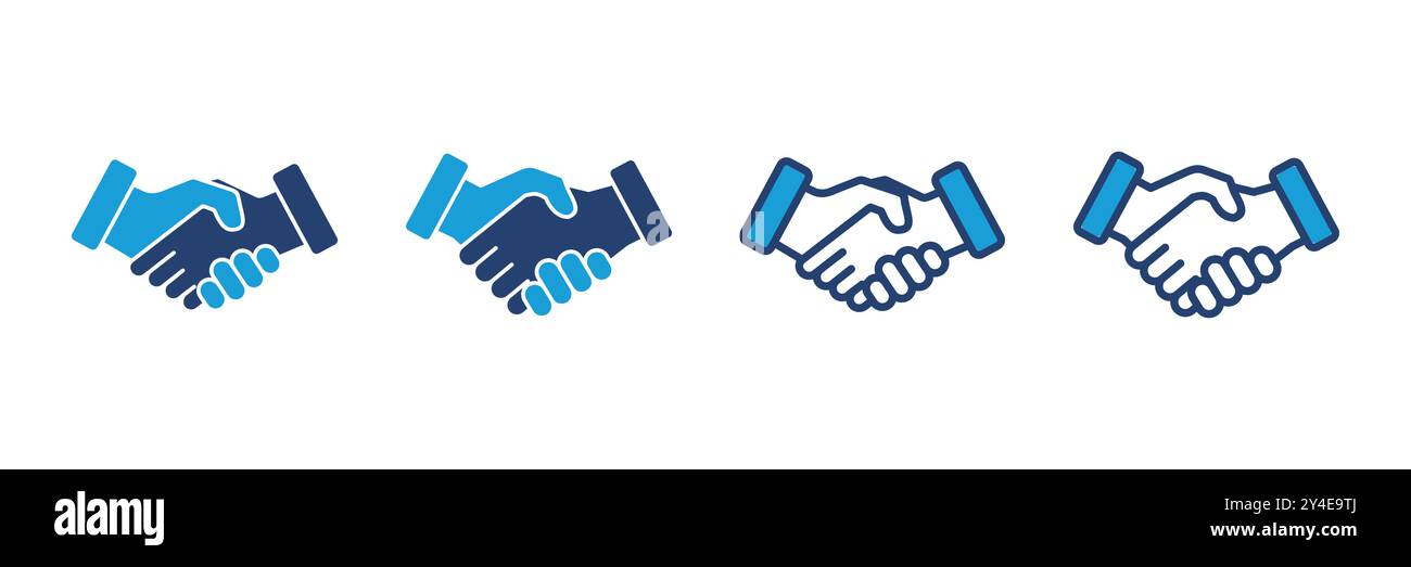 Handshake icon vector. business handshake. contact agreement Stock ...