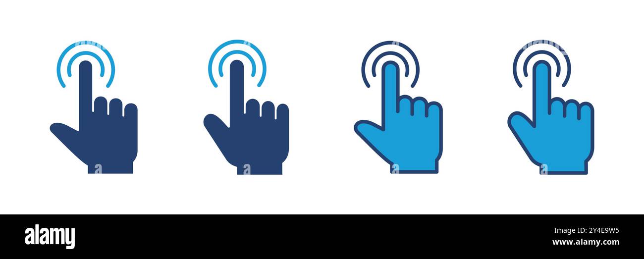 Hand click icon vector. pointer icon vector. hand cursor icon vector Stock Vector Image & Art ...