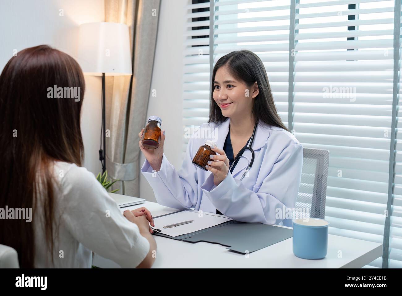 Patient Education Session Doctor Discusses Medication Benefits and ...