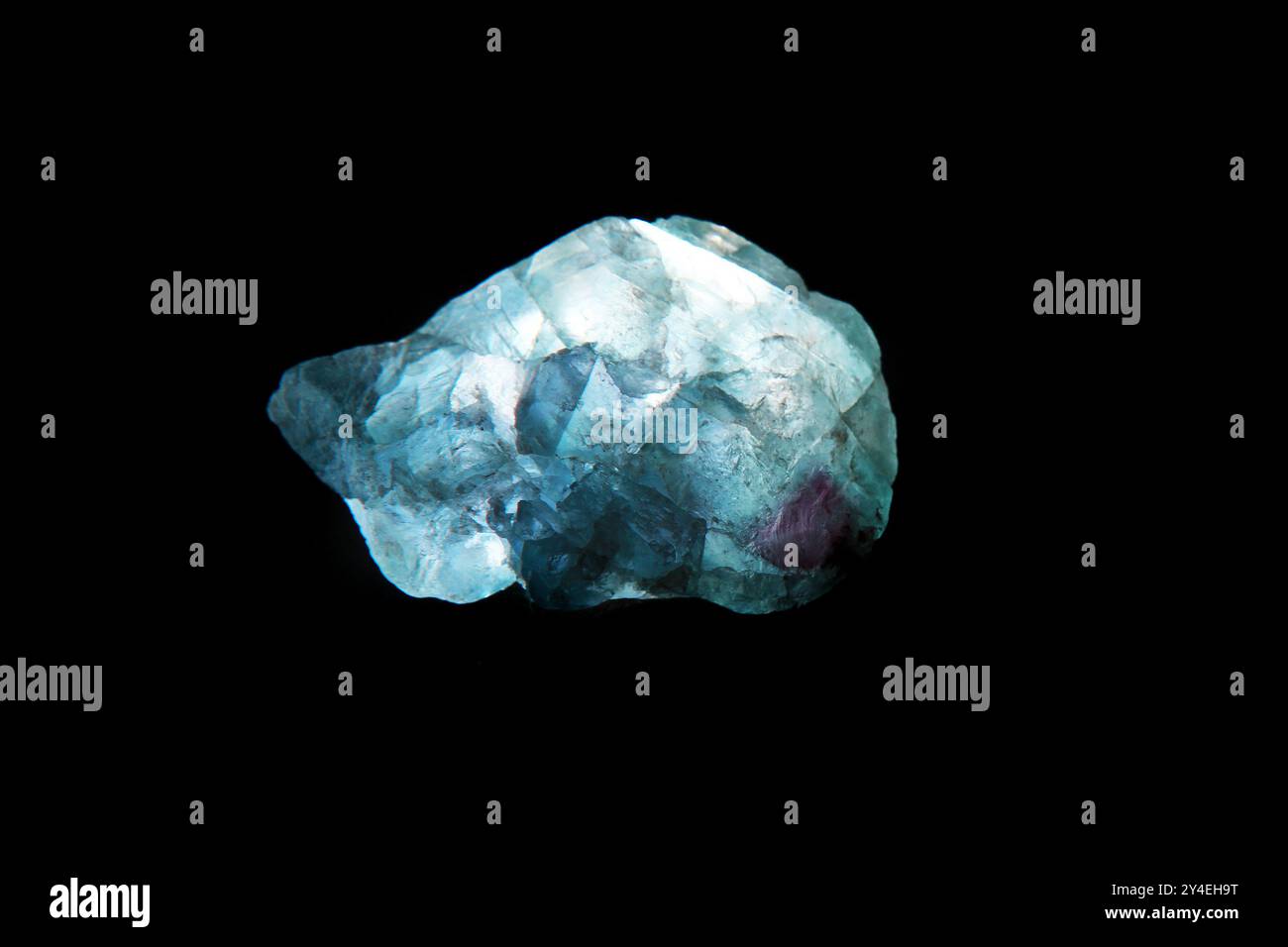 fluorite mineral isolated on the black background Stock Photo - Alamy