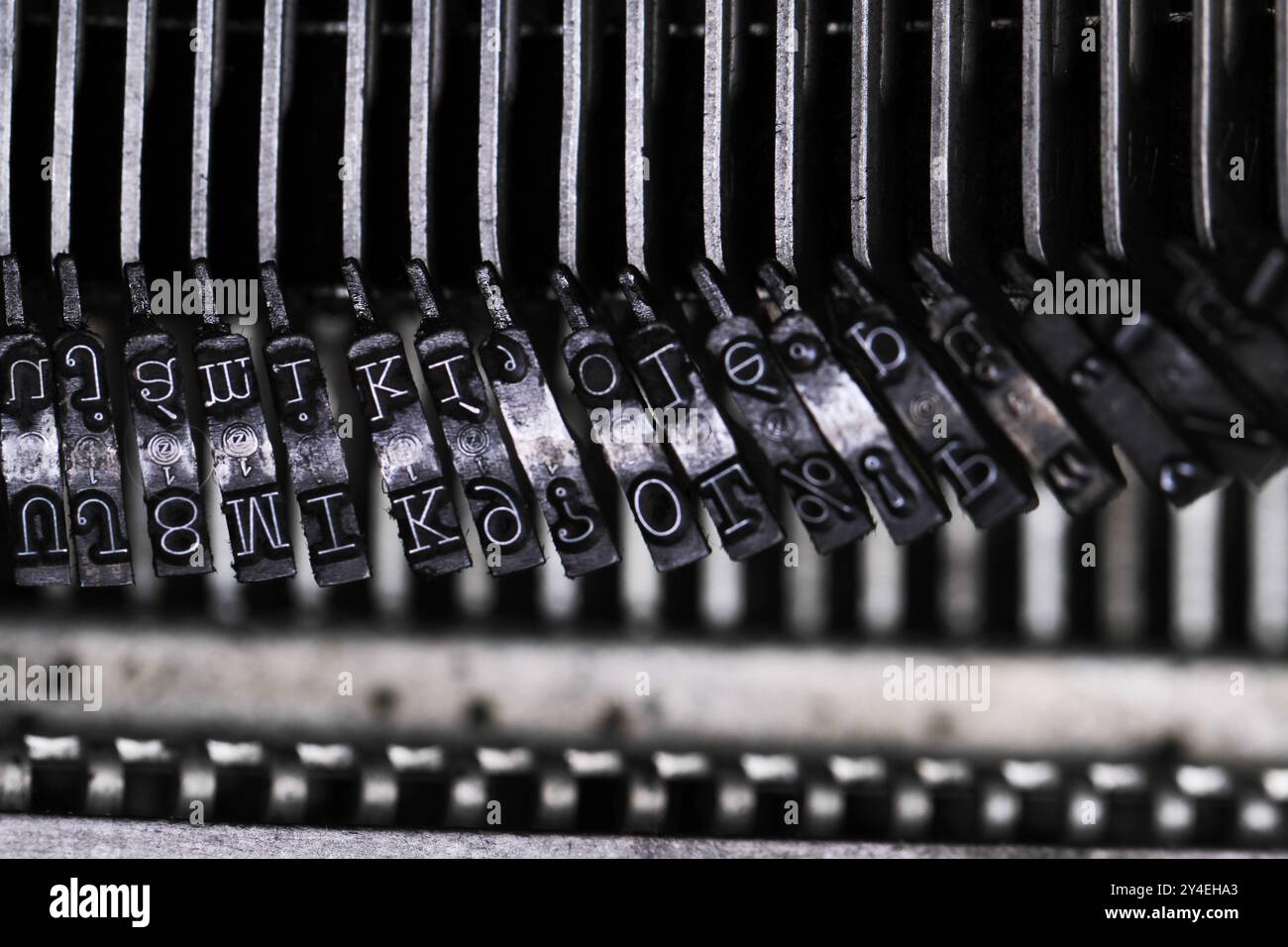 detail of old typing machine as nice technology background Stock Photo ...