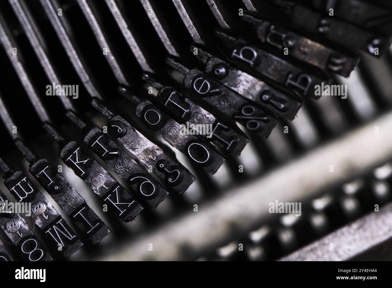 detail of old typing machine as nice technology background Stock Photo ...