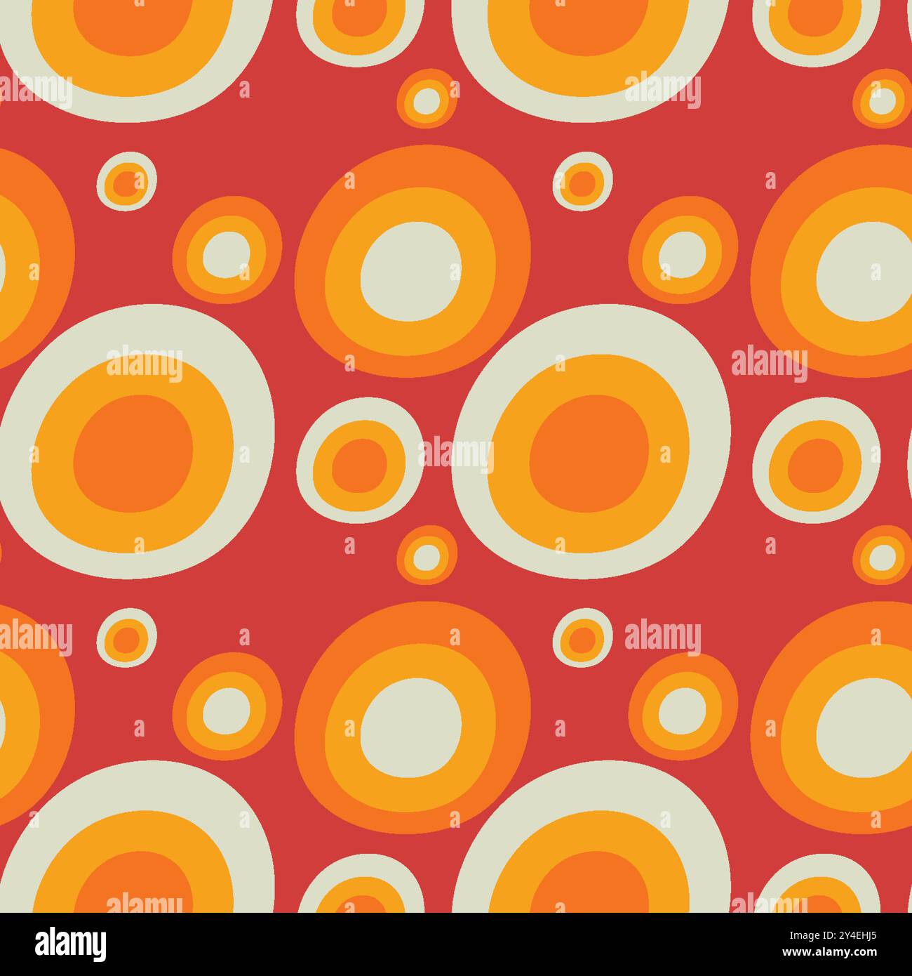 Seamless retro circles in orange and red Stock Vector Image & Art - Alamy