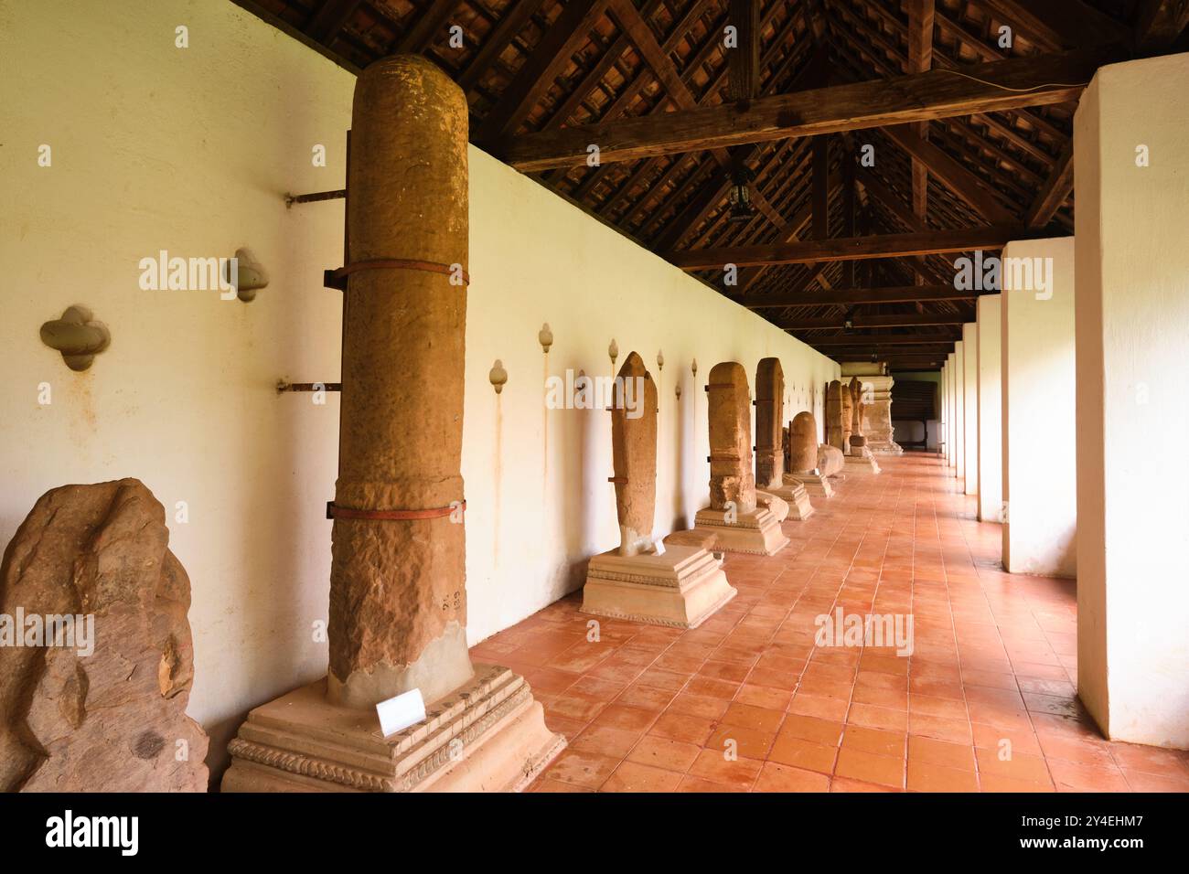 Some of the various rock, stone relics on display. At Pha that Luang in ...