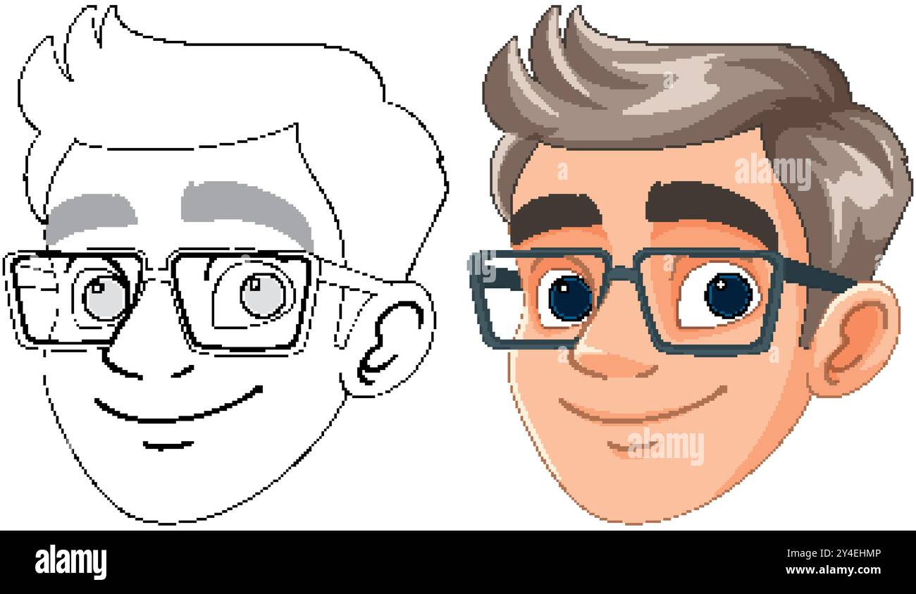 Smiling face representation Cut Out Stock Images & Pictures - Alamy