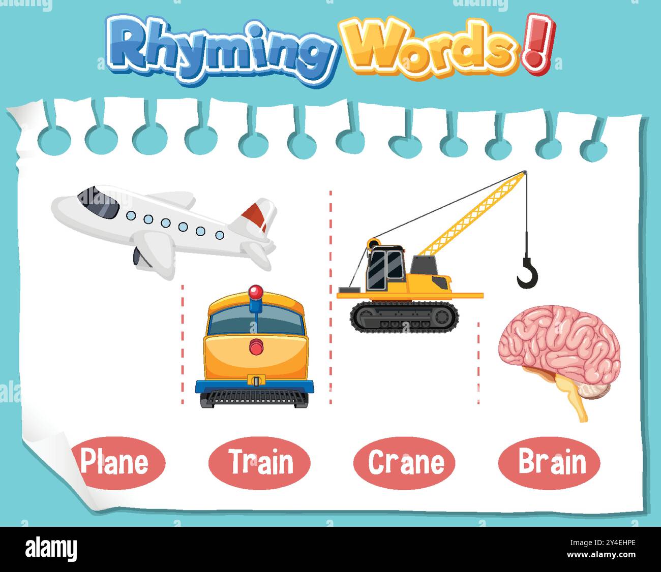 Illustration of rhyming words with images Stock Vector Image & Art - Alamy