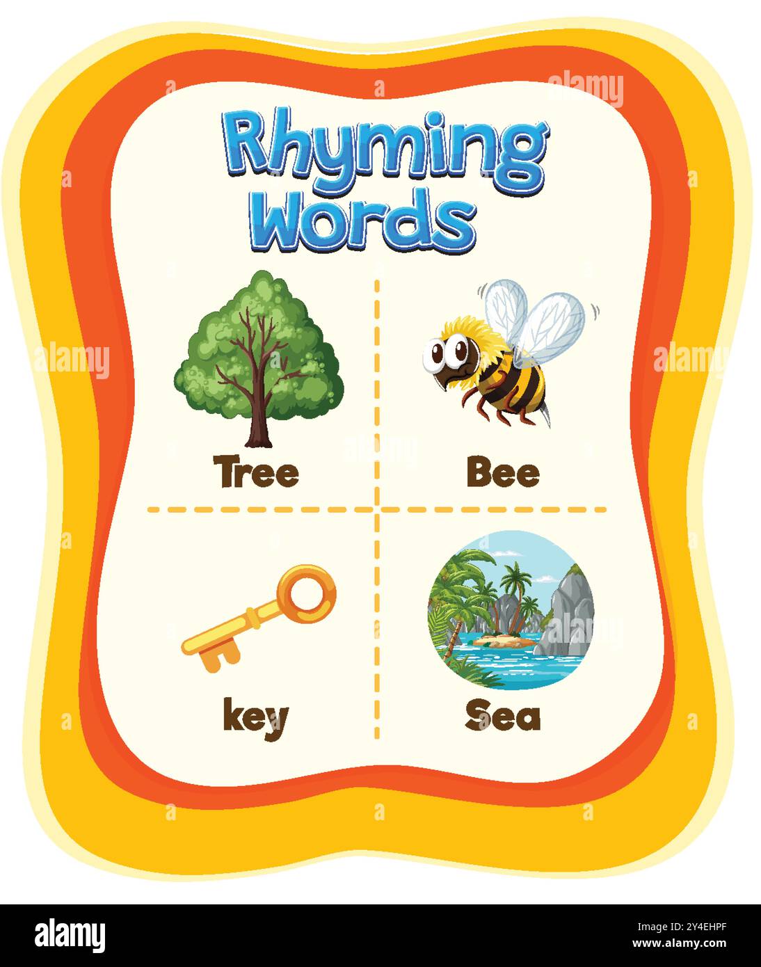 Illustration of rhyming words with images Stock Vector Image & Art - Alamy