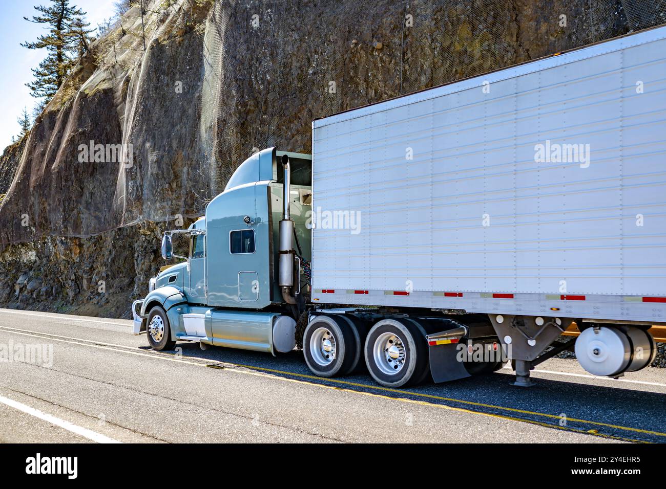 Industrial carrier gray big rig semi truck with extended cab for truck ...