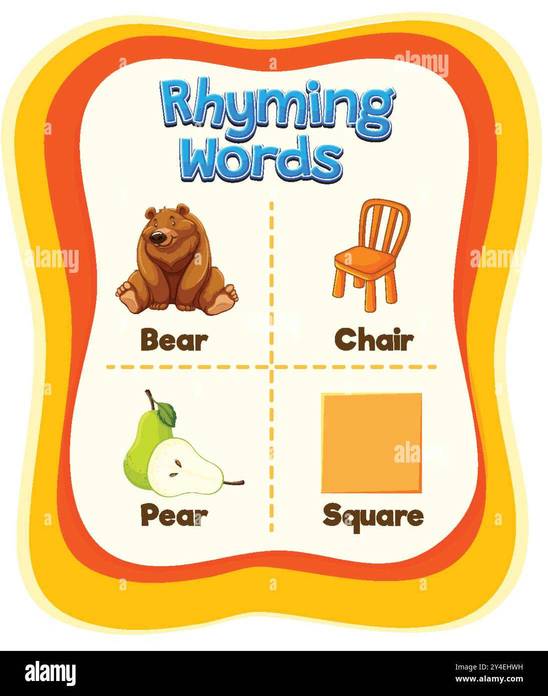 Illustration of rhyming words for kids Stock Vector Image & Art - Alamy