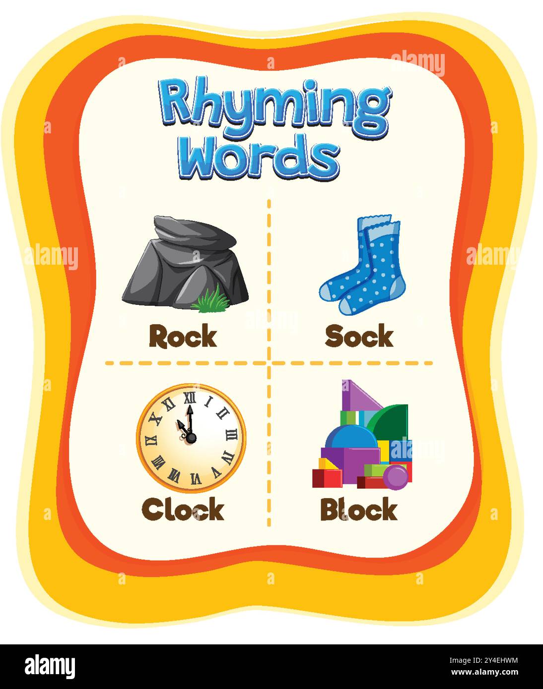 Illustration of rhyming words for kids Stock Vector Image & Art - Alamy