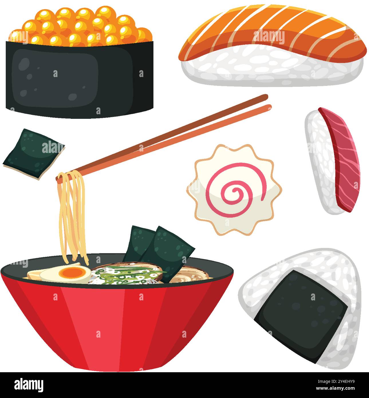 Assorted noodle soup Stock Vector Images - Alamy