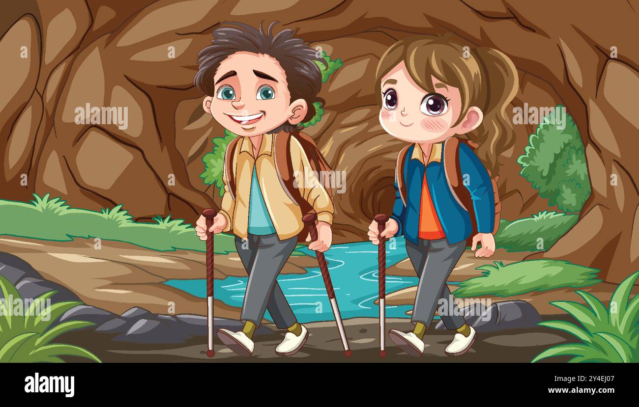 Trail exploring Stock Vector Images - Alamy