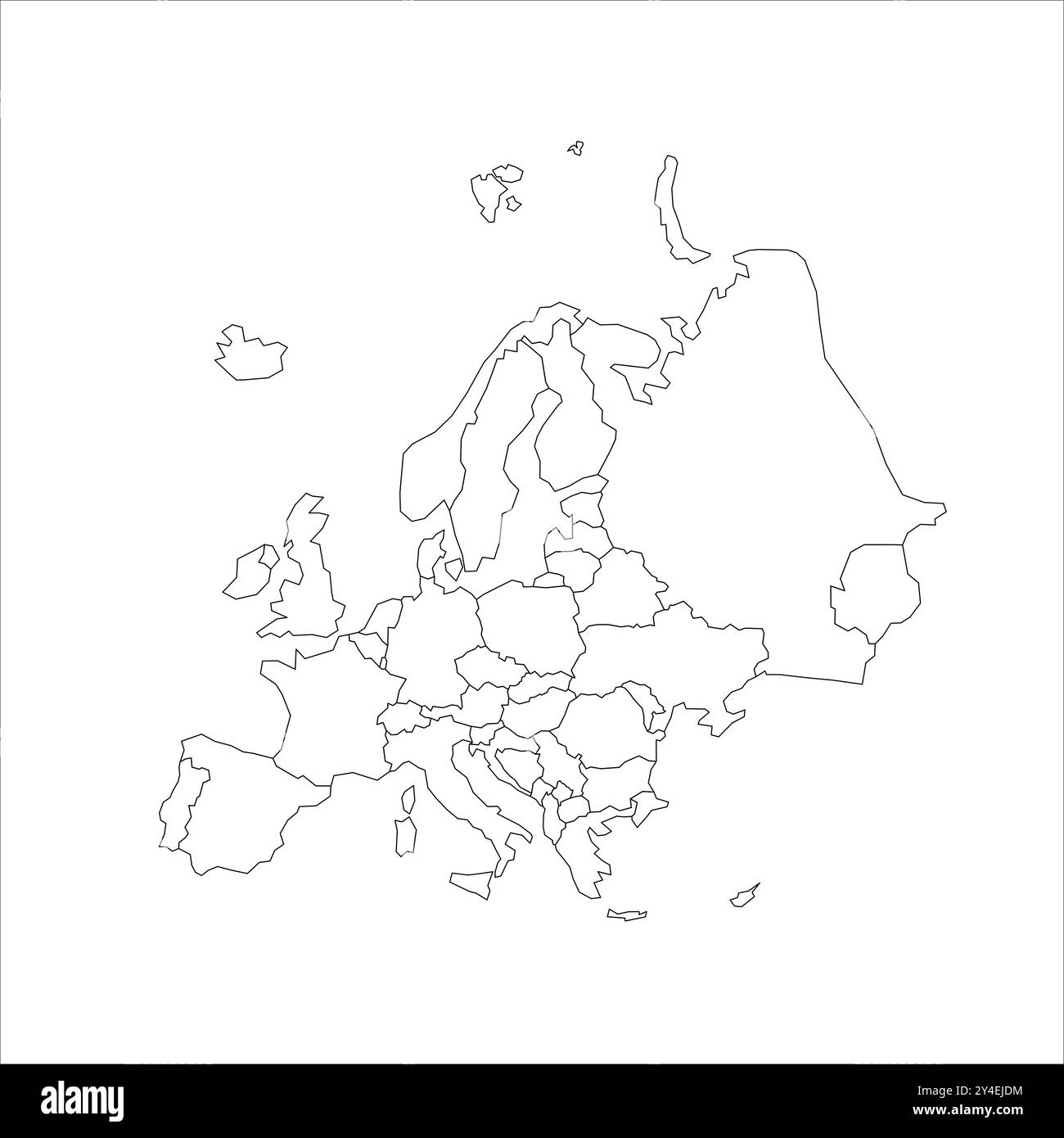 Blank Europe Political Map