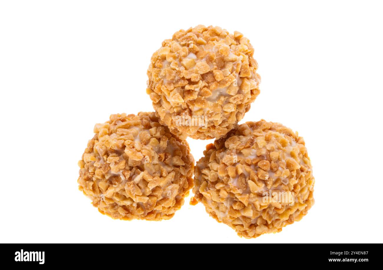 nut truffles isolated on white background Stock Photo - Alamy