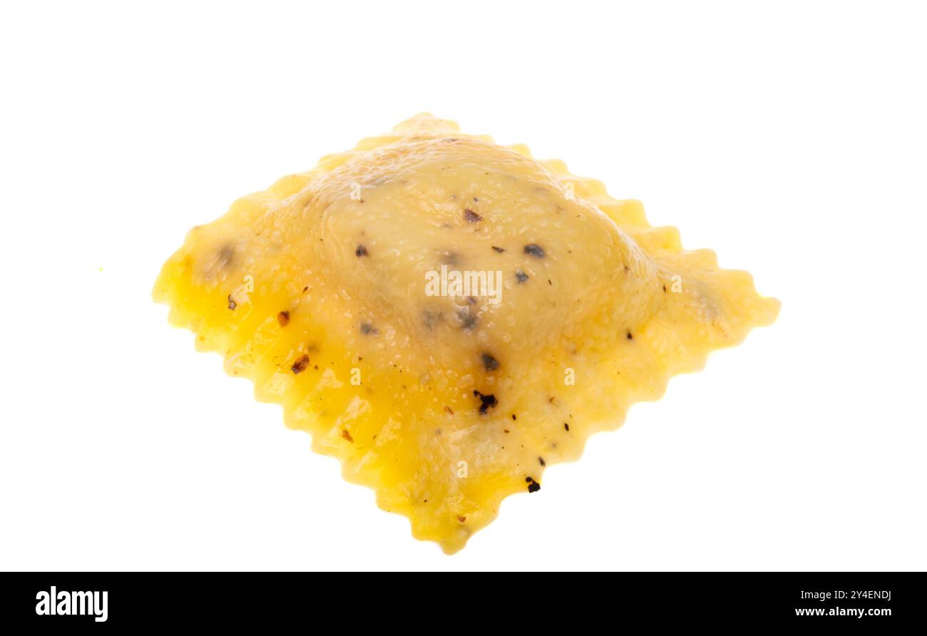 italian ravioli isolated on white background Stock Photo - Alamy