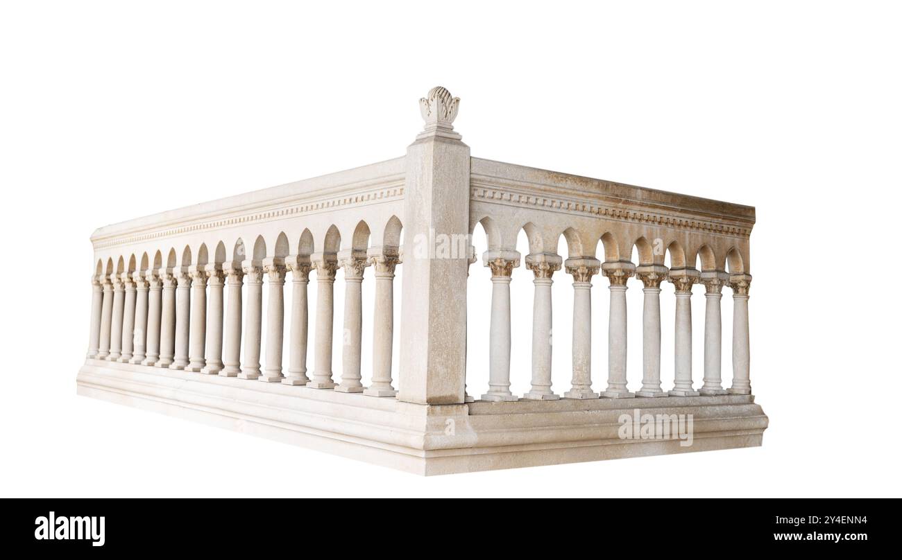 stone railing isolated on white background Stock Photo - Alamy