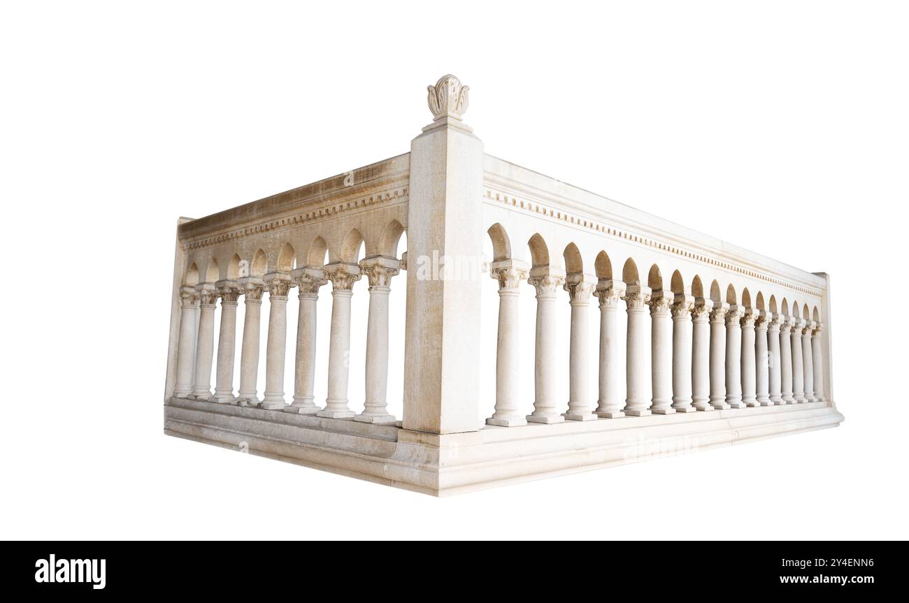 stone railing isolated on white background Stock Photo - Alamy