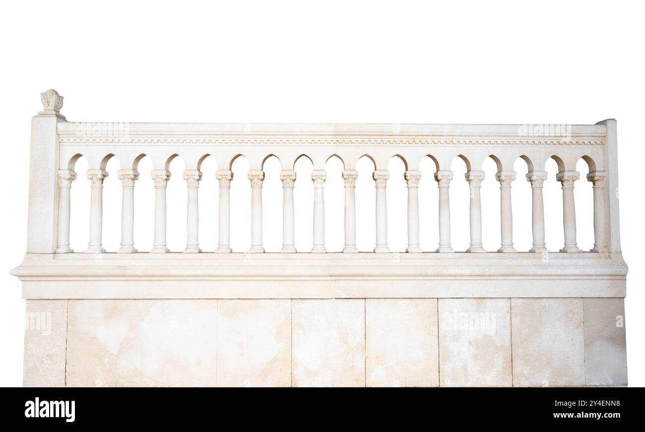 stone railing isolated on white background Stock Photo - Alamy