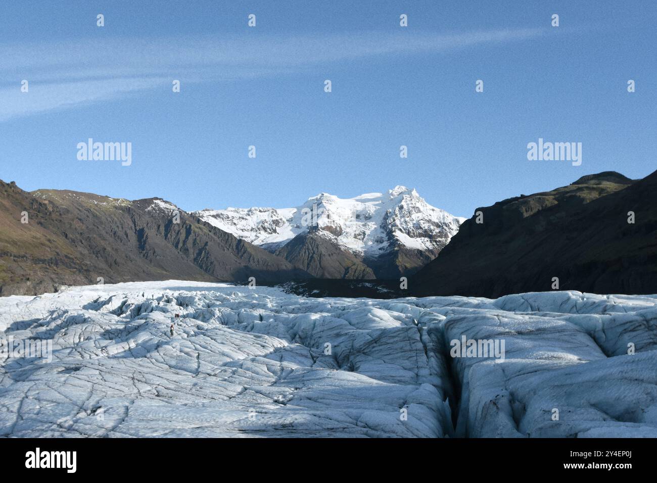 Immersed in the icy beauty of a glacier, where time stands still and ...