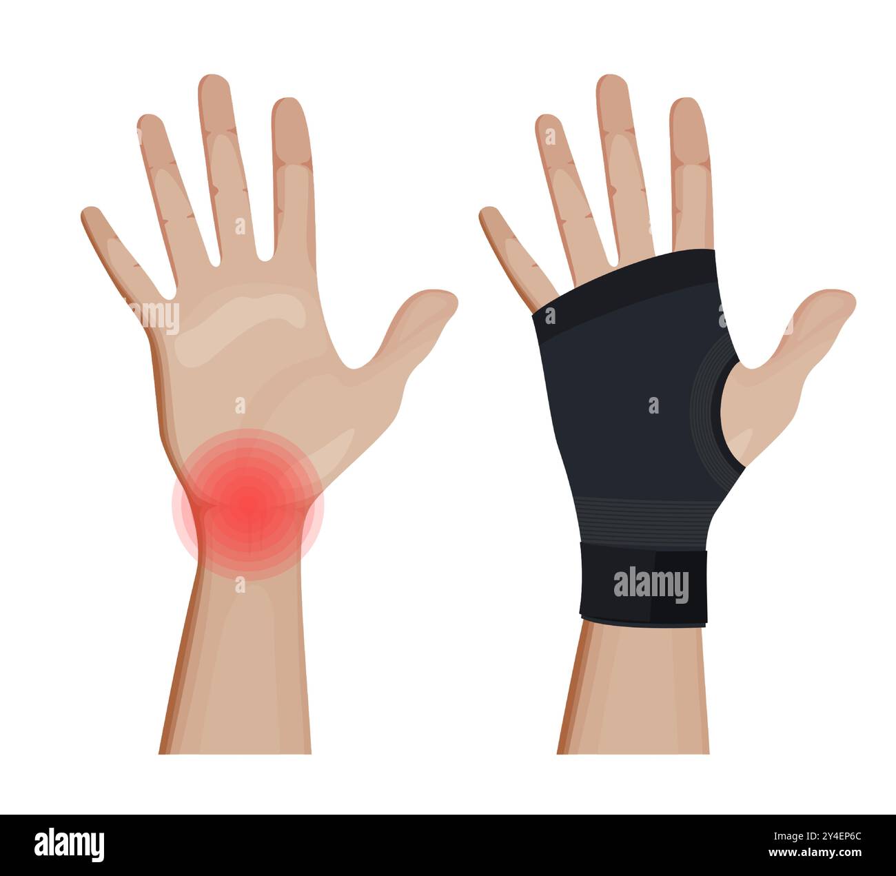 Wrist brace ergonomic Stock Vector Images - Alamy
