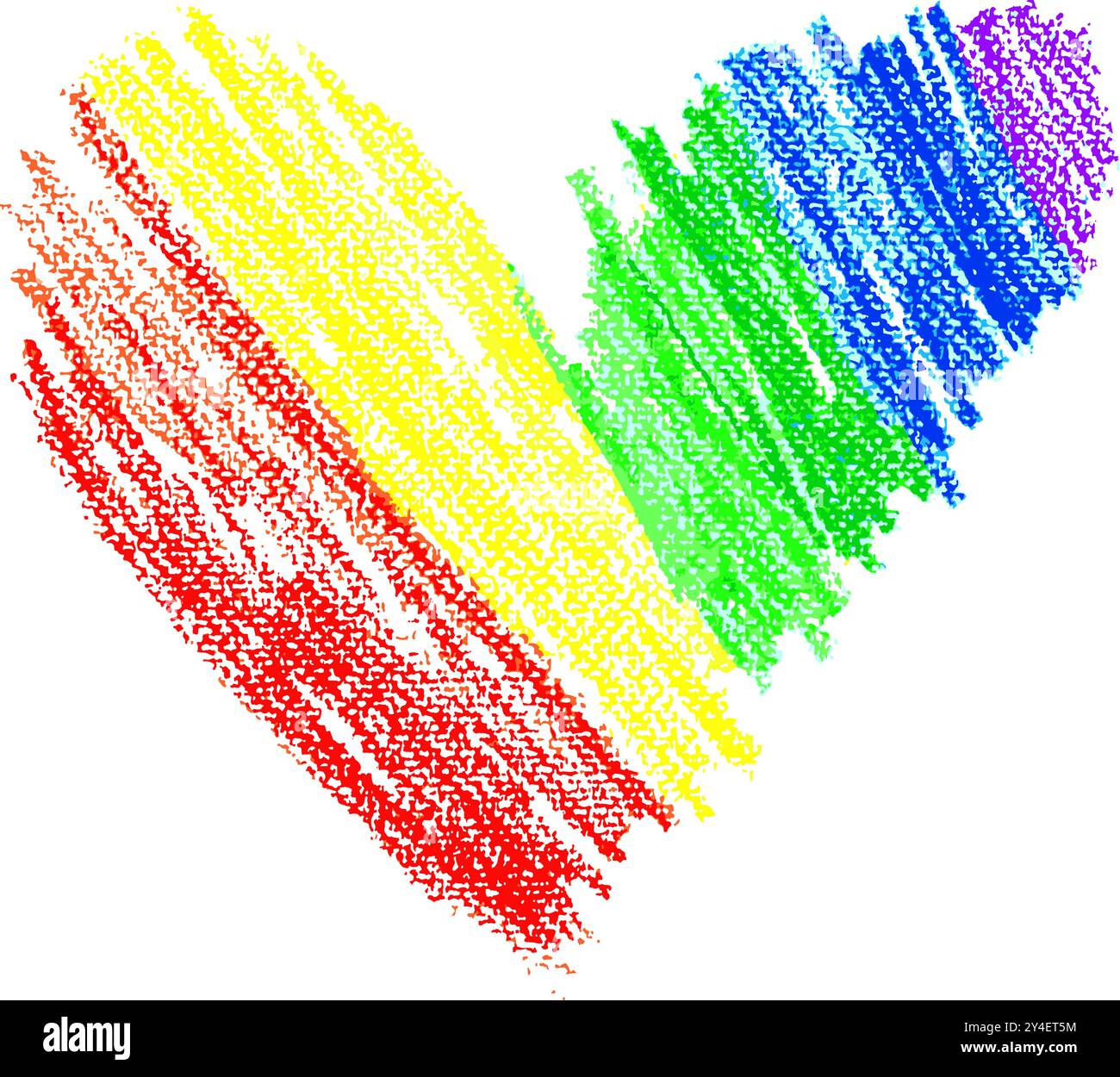Pastel crayon painted rainbow Stock Vector Images - Alamy