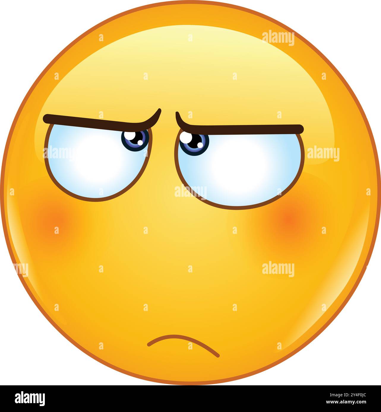 Emoji emoticon expressing a combination of skepticism, annoyance, or ...