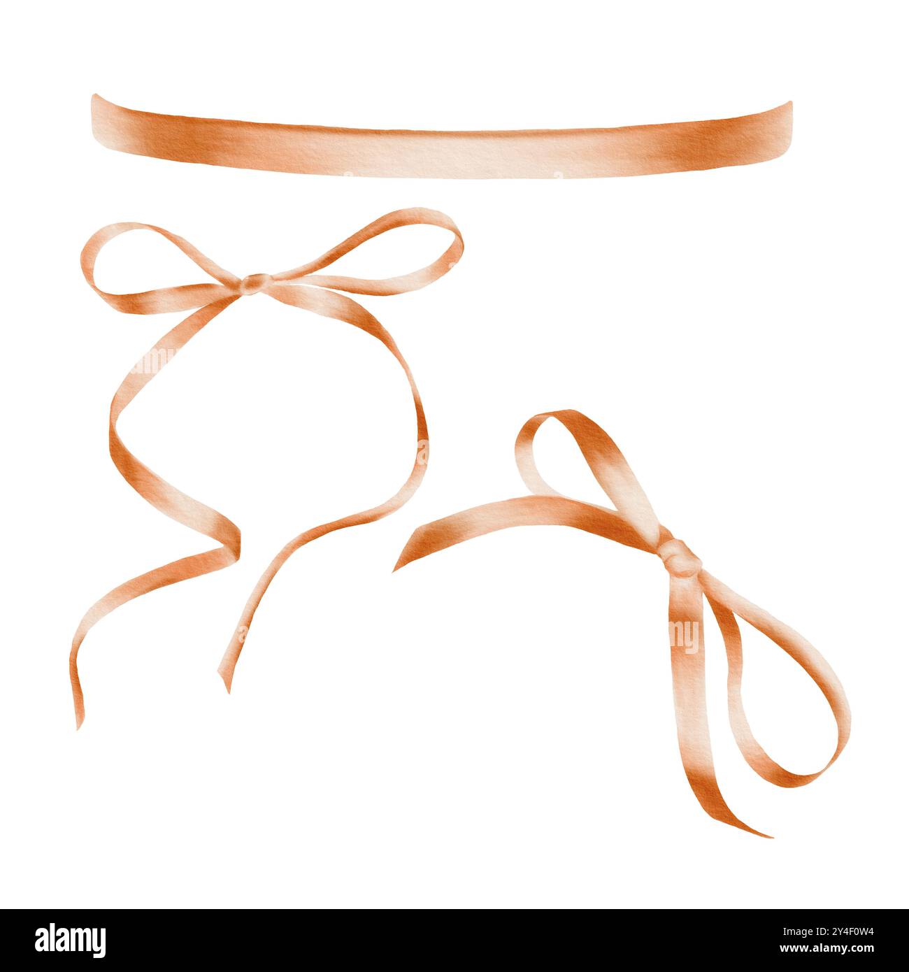 Bows and ribbons in red color as a symbol of gender party named the ...