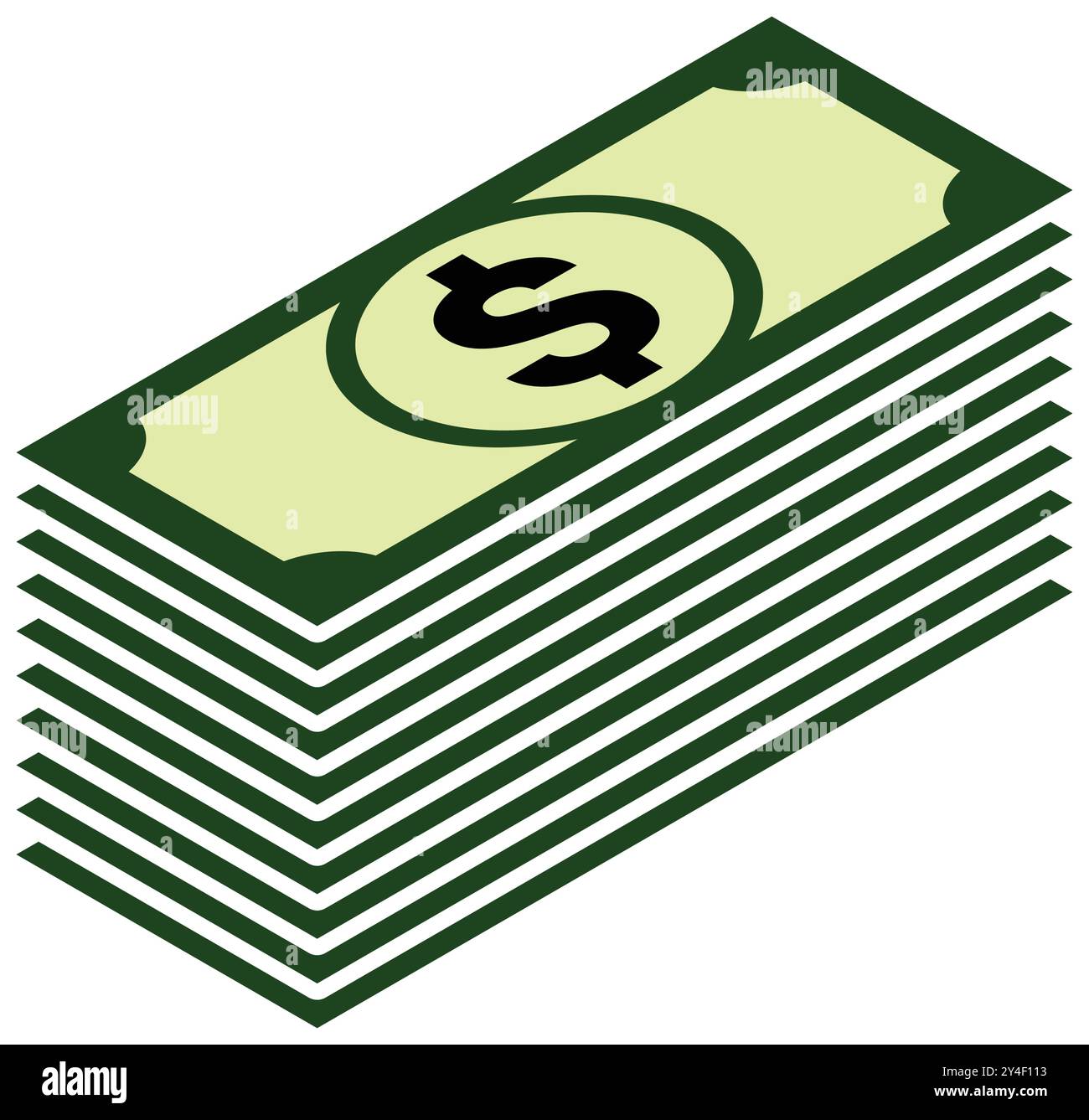 simple stack pile of bank currency money dollar notes 3d isometric icon ...