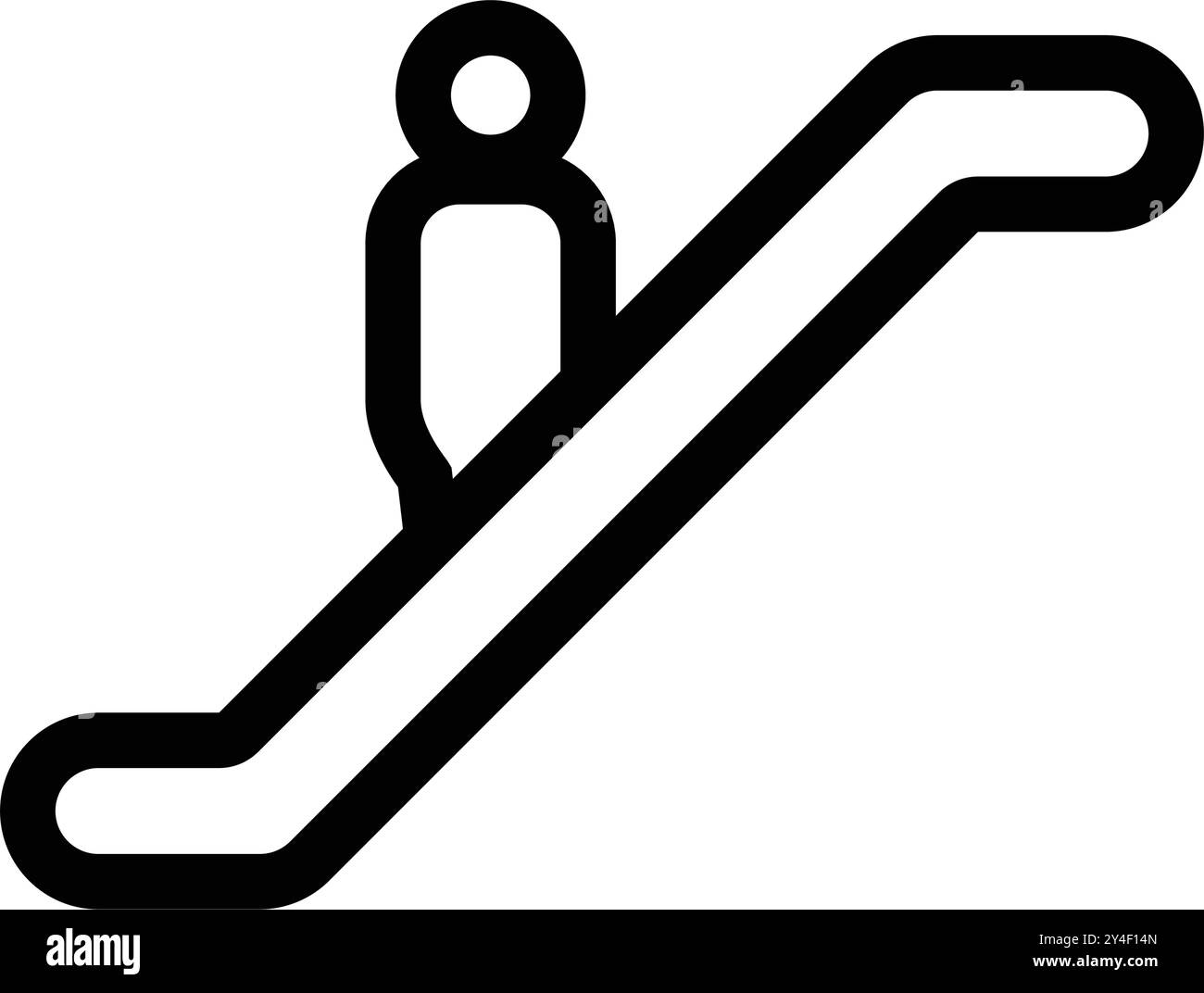 simple classic escalator black and white symbol icon sign vector ...