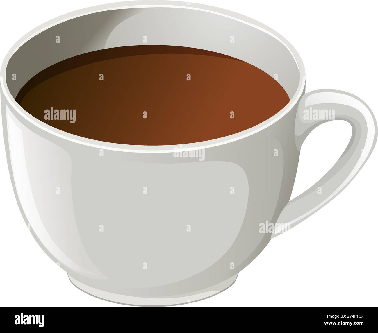 White cup filled brown Stock Vector Images - Alamy