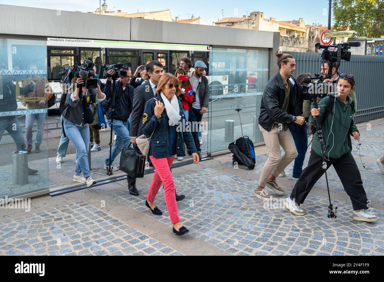 Gisele Pelicot, flanked by her lawyer Stephane Babonneau arrives to the ...