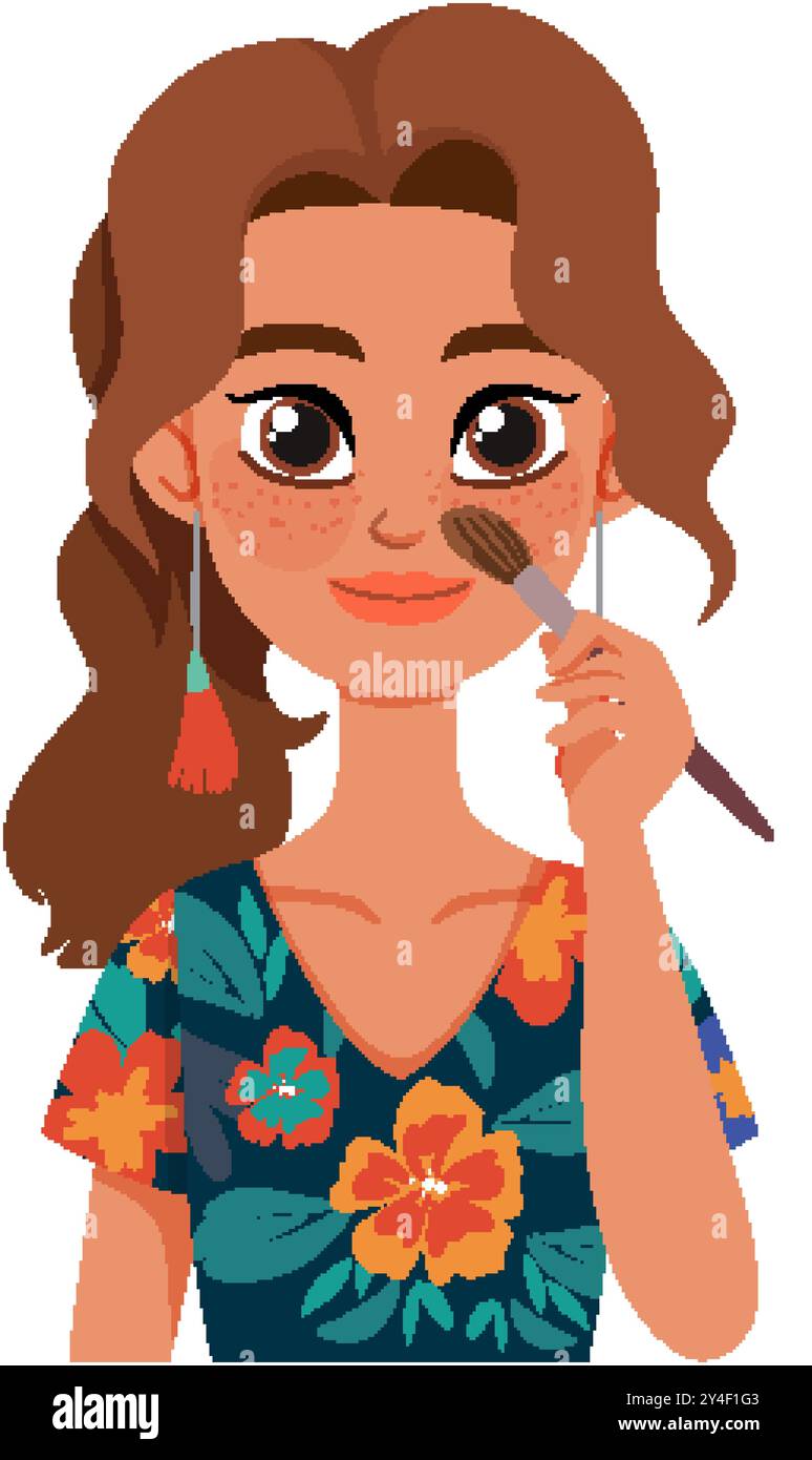 Portrait woman makeup on Stock Vector Images - Alamy