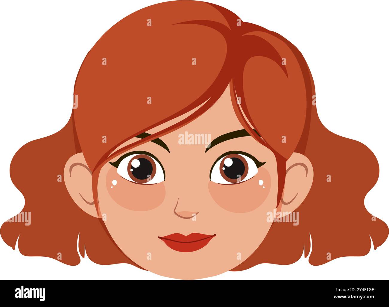 Illustration Of A Happy Red Haired Girl Stock Vector Image And Art Alamy