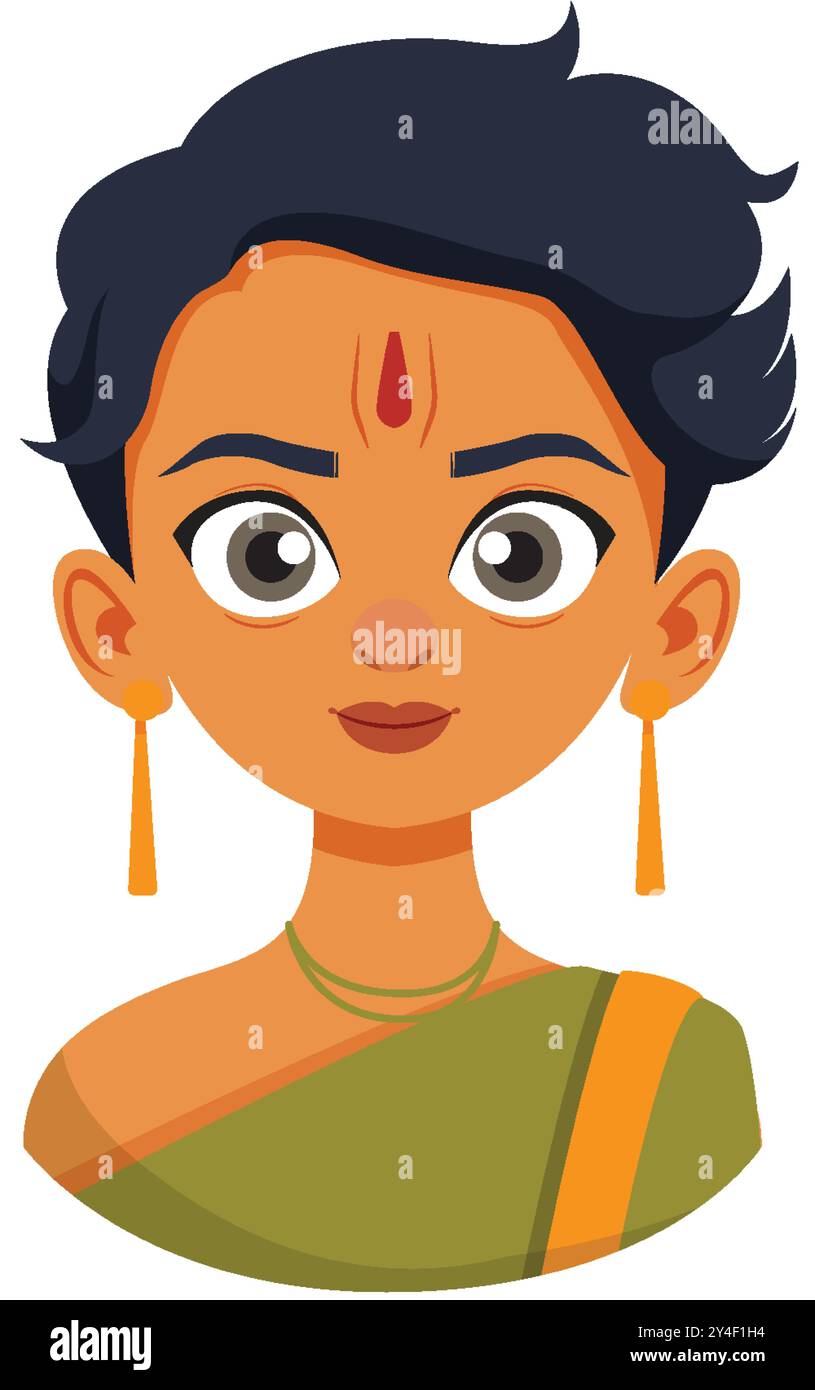 Vector art of an Indian woman Stock Vector Image & Art - Alamy