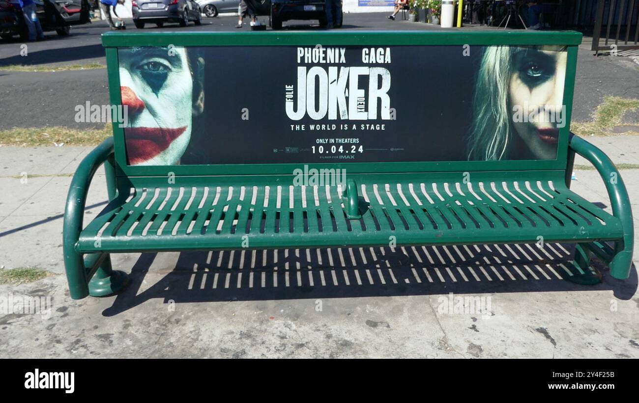 Los Angeles, California, USA 16th September 2024 The Joker Bus Bench ...