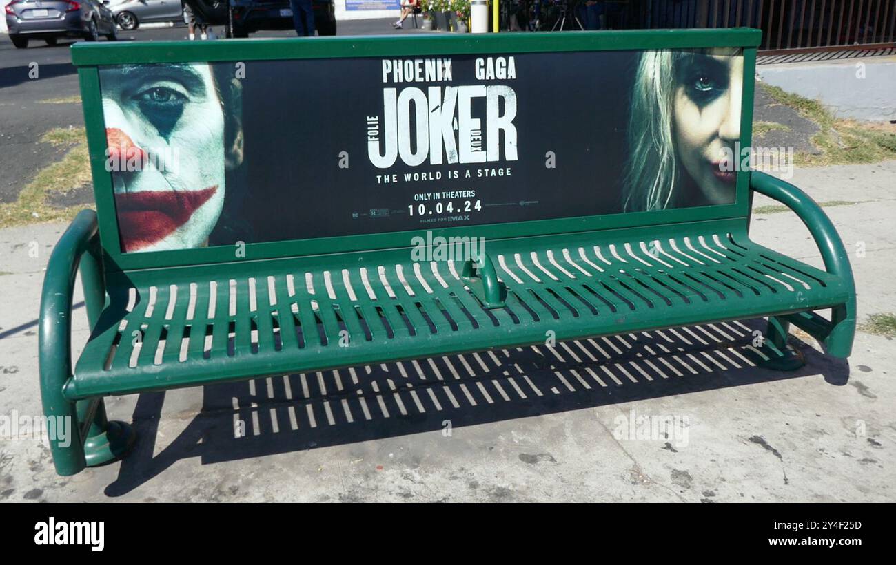 Los Angeles, California, USA 16th September 2024 The Joker Bus Bench ...