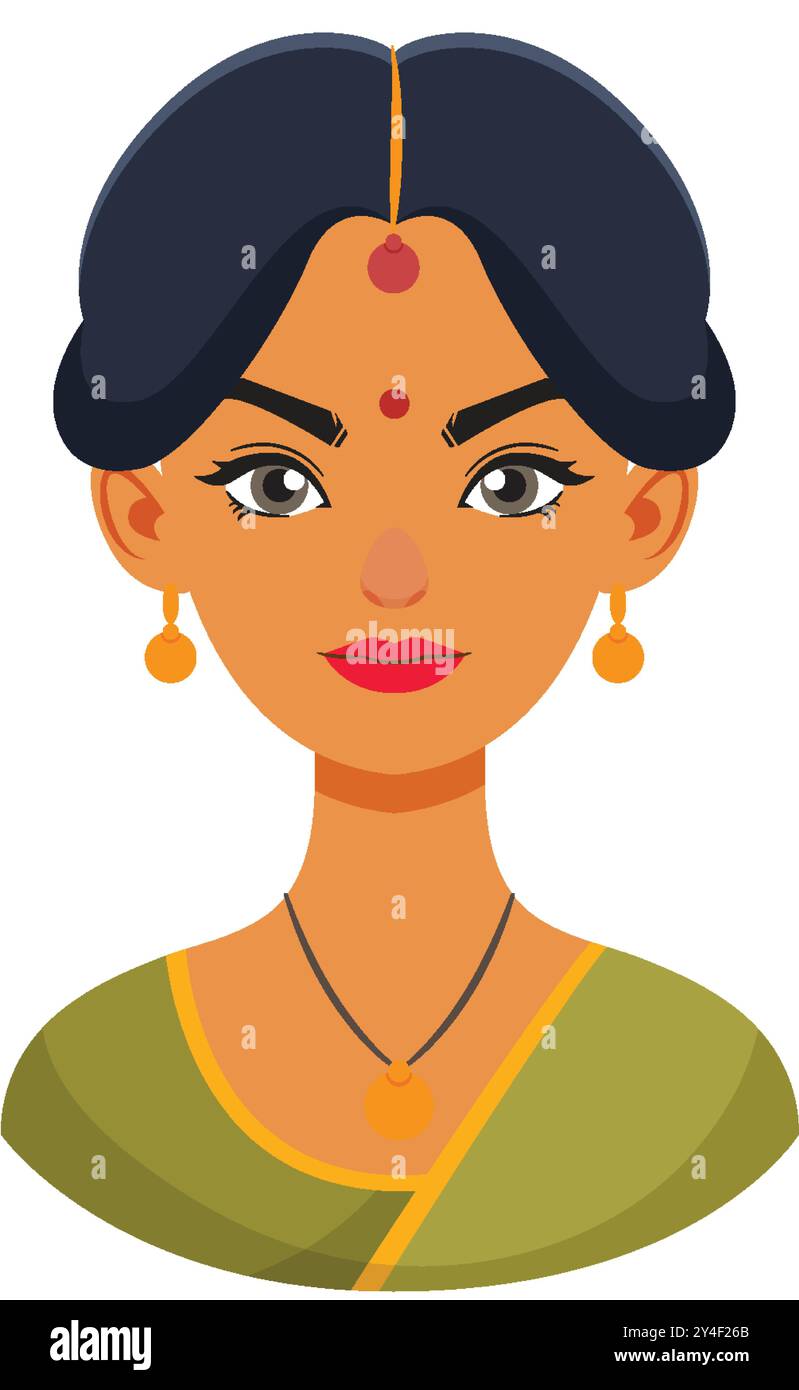 Vector art of an Indian woman Stock Vector Image & Art - Alamy