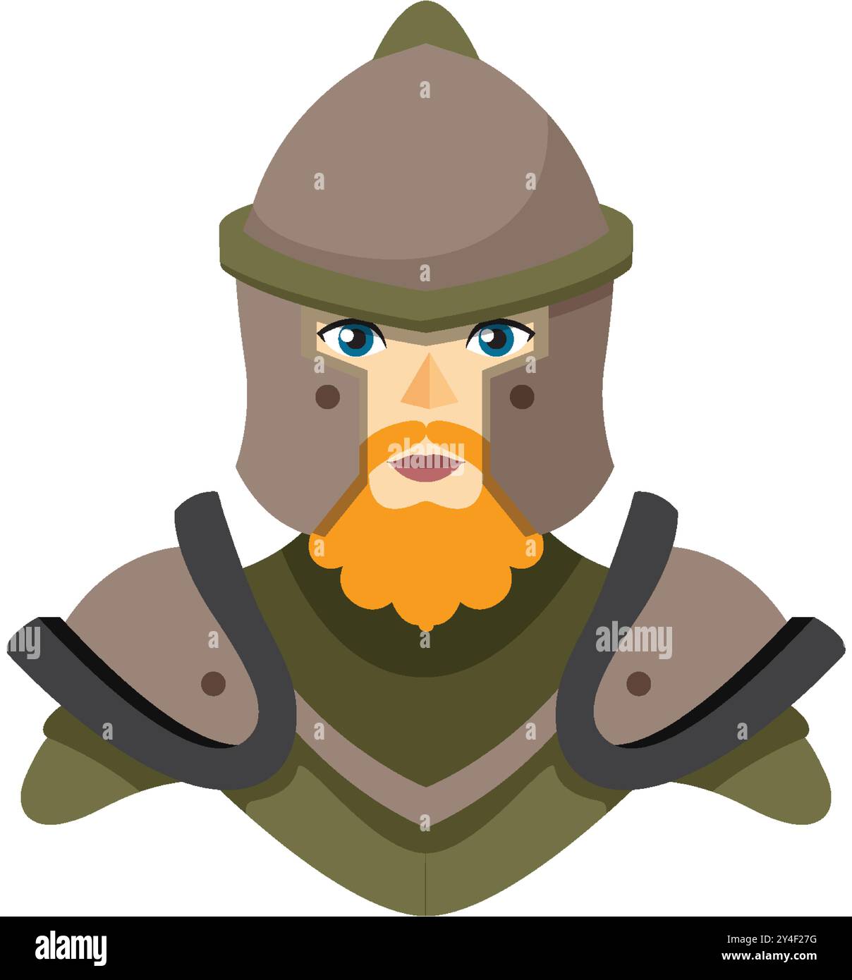 A knight in armor with a beard Stock Vector Image & Art - Alamy