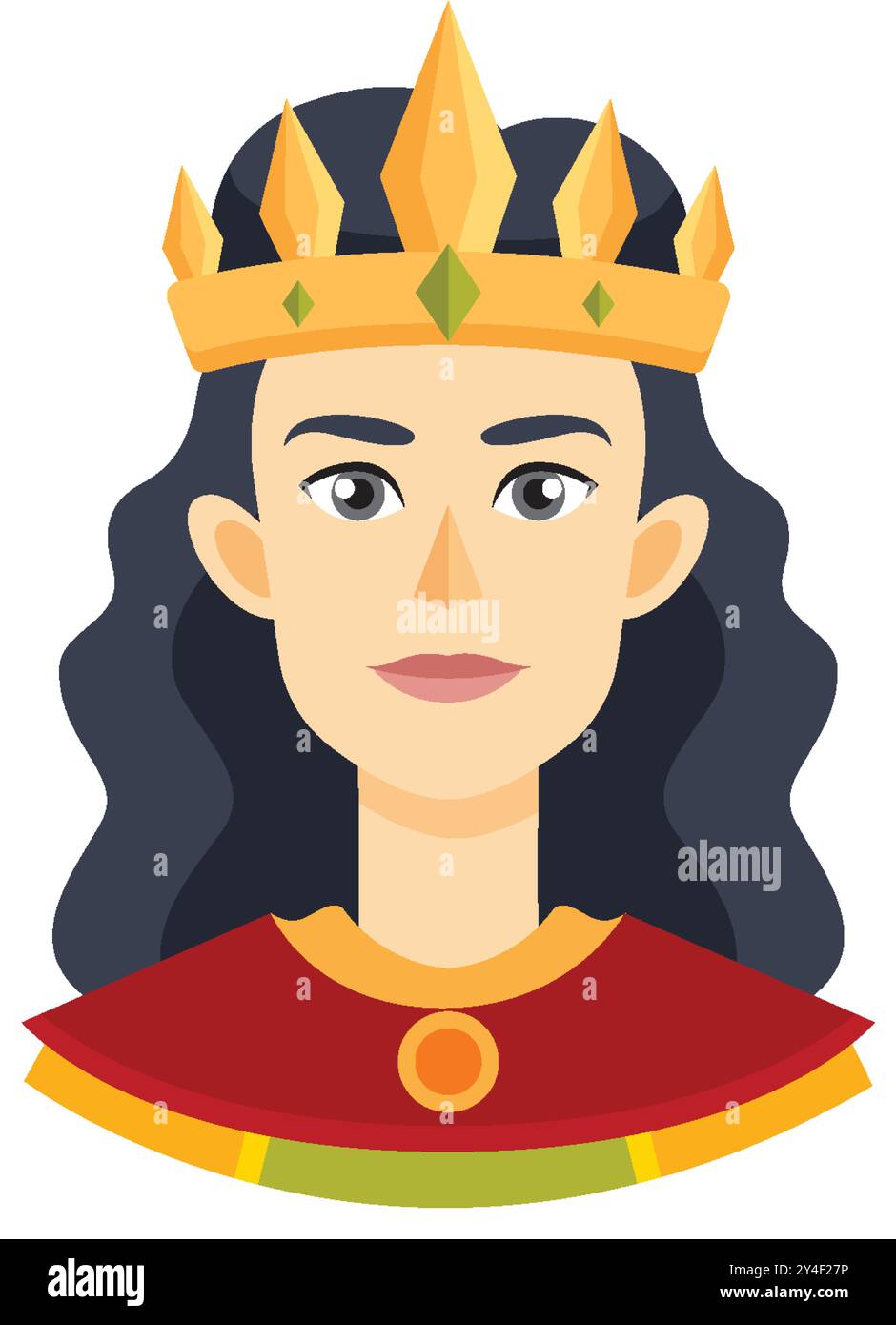 Illustration of a queen with a crown Stock Vector Image & Art - Alamy