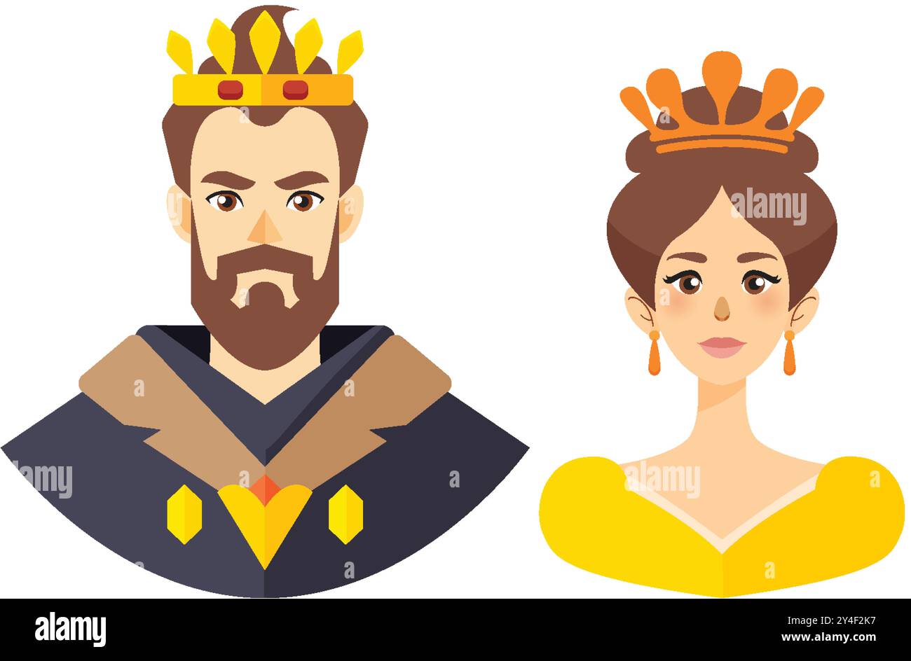 Vector art of a king and queen Stock Vector Image & Art - Alamy